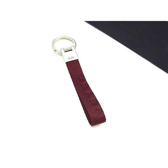 Prada | Dresses | Prada Key Ring Key Holder Charm Silver And Bordeaux ...